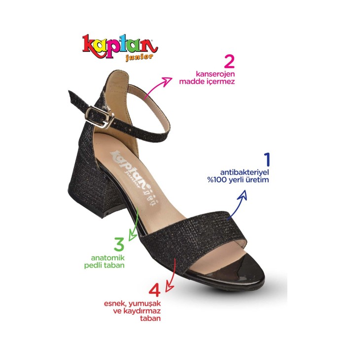 KIZ - KAPTAN JUNIOR - KAPTAN JUNİOR Kız Çocuk Topuklu Abiye Ayakkabı ...
